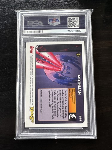 MetaZoo Topps Chrome: PSA 9 Graded #45-F Mothman GREEN Cryptid Camera ...