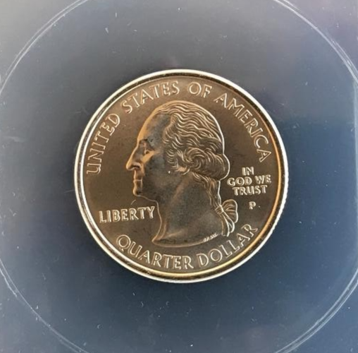 2005-P KANSAS STATE QUARTER ~ ANACS MS 69 ~ SATIN FINISH ~ CLAD ~ BLUE ...