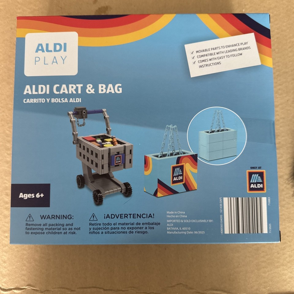 ALDI Play Cart & Bag Set 360 Pieces Toy Shopping Cart New | eBay