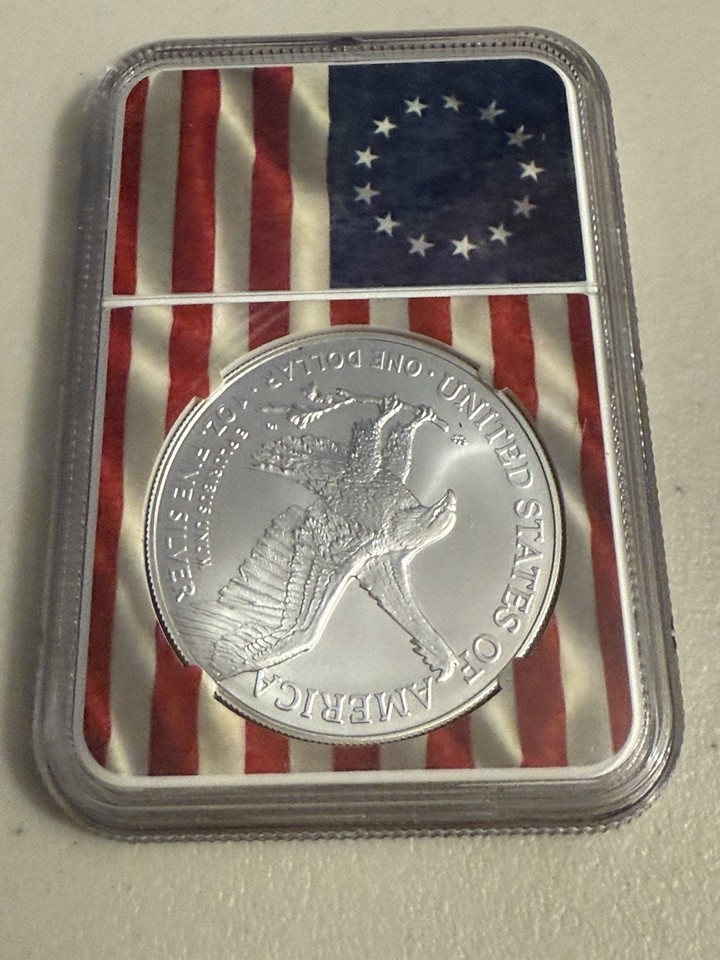 2026 $1 American Silver Eagle NGC MS70 FDI Flag Core- In Hand! | eBay