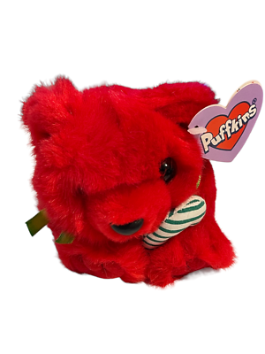 Vintage Puffkins LE Jangles Red Bear 4 1/2" Swibco Plush Stuffed Animal ...