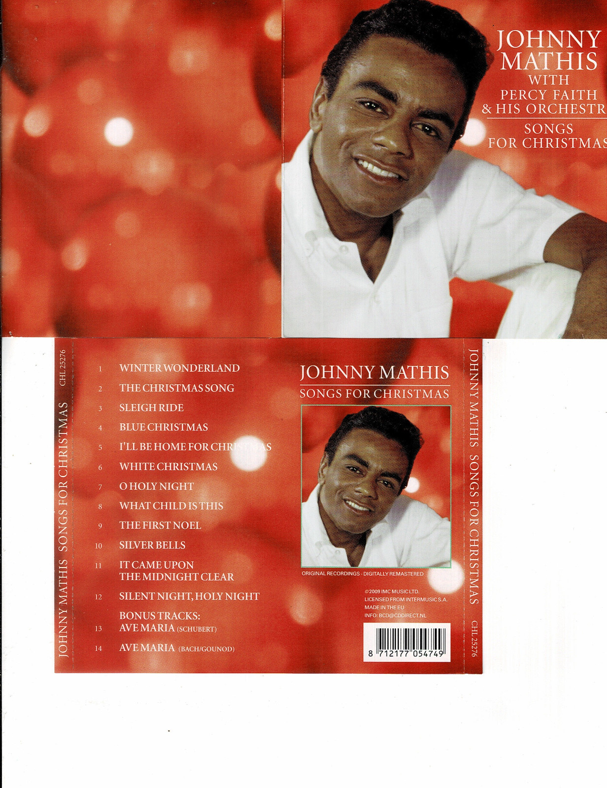 JOHNNY MATHIS - SONGS FOR CHRISTMAS (CD 2009) **14 TRACKS ...
