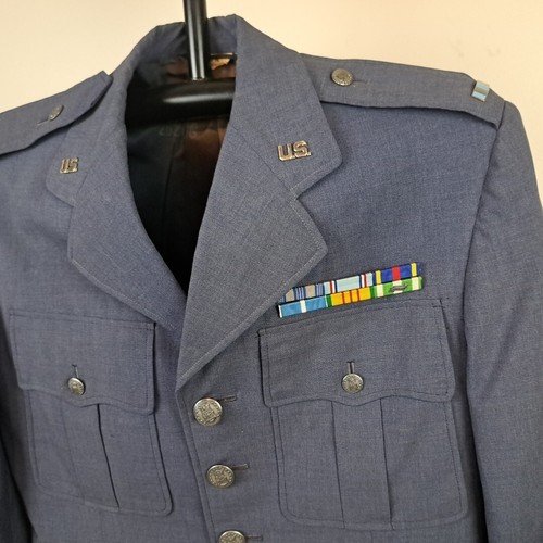 Vintage Vietnam Era CWO4 Chief Warrant Officer Blue Wool Coat USAF Air ...