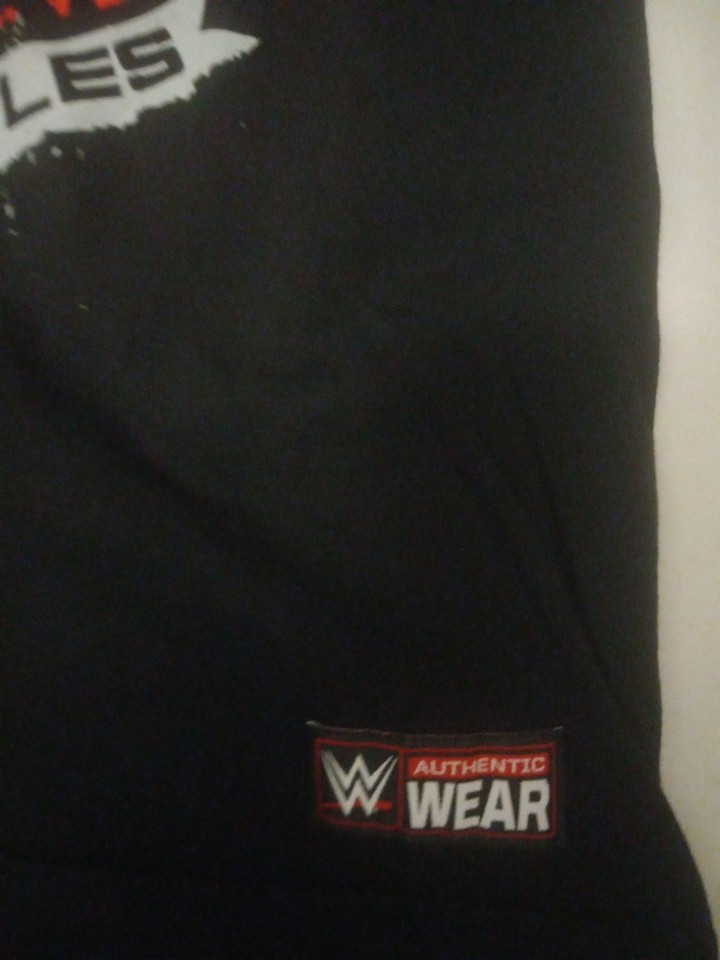 WWE AJ Styles Untouchable P1 Black T-Shirt Mens (Medium) Double-Sided ...