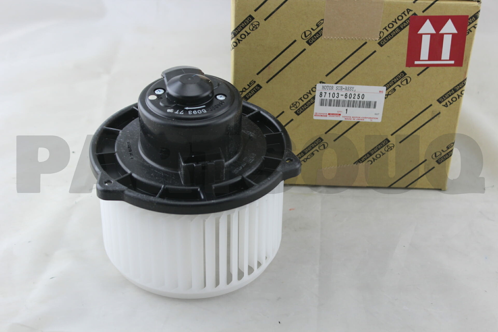 8710360250 Genuine Toyota MOTOR SUB-ASSY, BLOWER W/FAN 87103-60250 ...