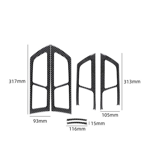 4pcs Carbon Fiber Inner Door Handle Frame Sticker Trim For Jaguar XF ...