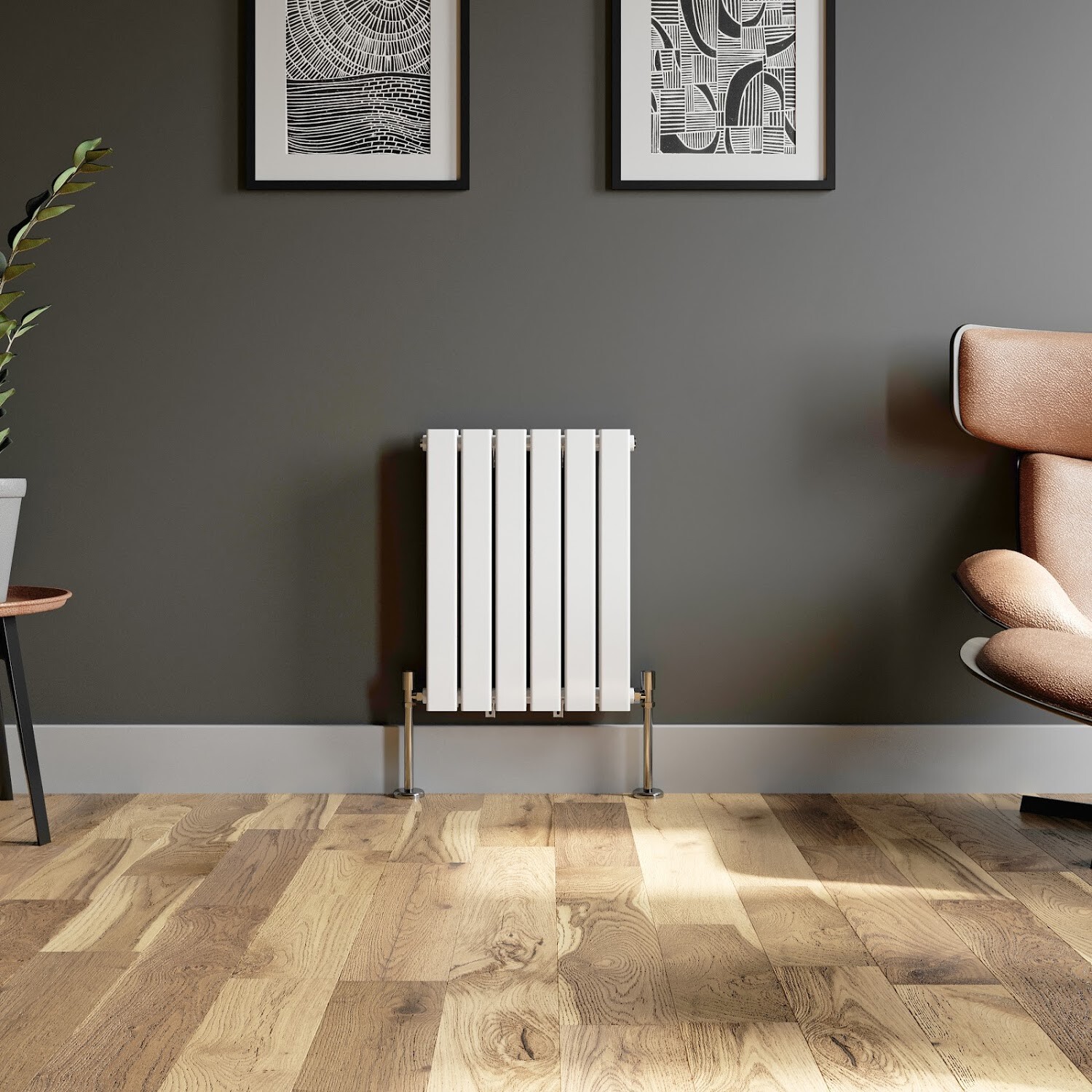 Designer Radiator Vertical Horizontal White Flat Panel Oval Column ...