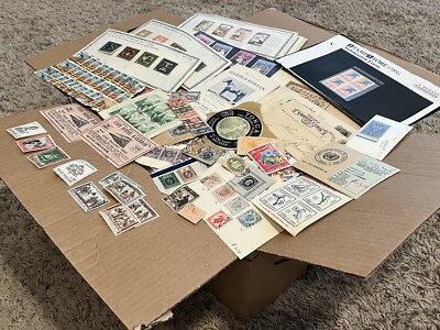 HUGE WW JUNK STAMP LOT BOX STAMPS, COVERS, APPROVAL SHEETS, MANY ON ...