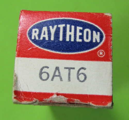 Raytheon 6AT6 Vacuum Tube Vintage NIB NOS TV Guitar AMP Ham Radio MINT ...