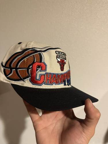 vintage bulls 1996 championship logo athletic snapback sports ...