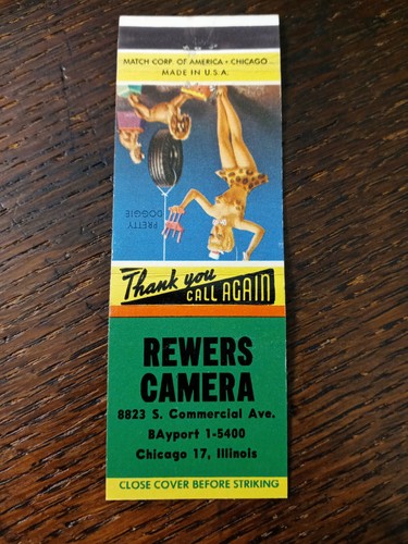 Vintage Matchbook: Rewers Camera, Chicago, IL | eBay