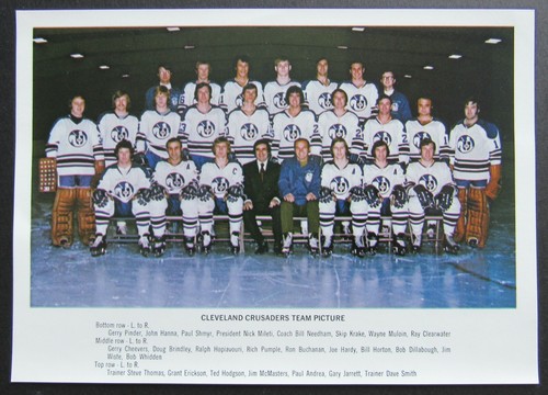 1970s WHA Cleveland Crusaders Team Issued Photo 5x7 Gerry Cheevers ...