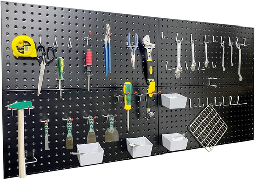 Pegboard Organizer Garage Storage - 48Pcs Pegboard Hooks Set, Pegboard ...