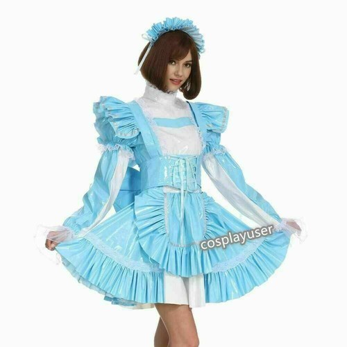 lockable customizablemaid PVC vinyl dress Uniform cosplay costume ...