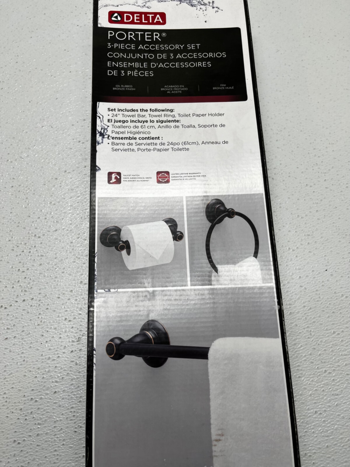 Delta 78463-ORB Porter 3-Piece Bath Hardware Set READ** Missing Pieces ...