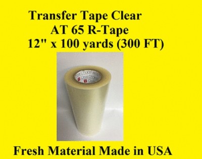 1 Roll 12" x 300 ft ApplTransfer Tape Vinyl R TAPE Clear at 65 free to ...