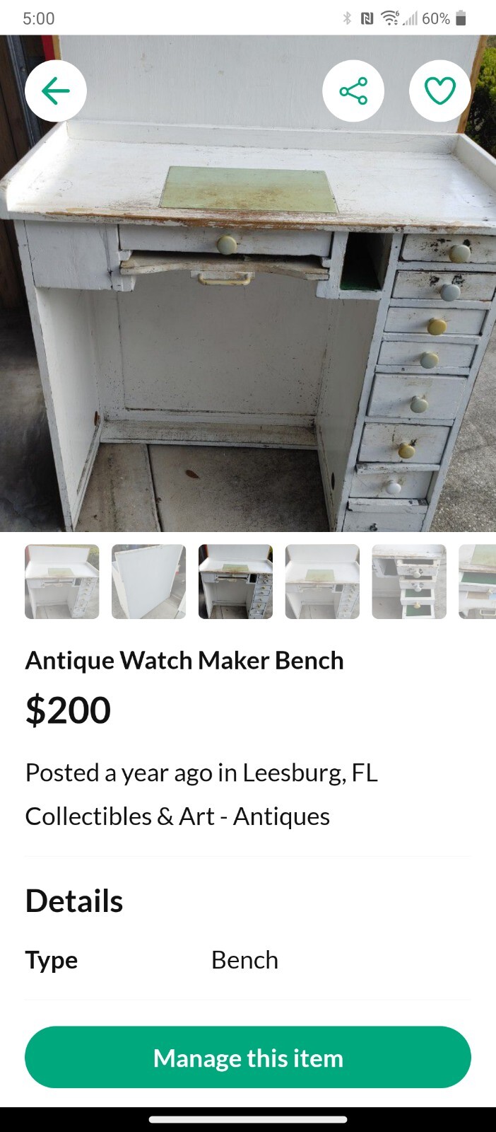 Antique Watchmakers Jewelers Workbench Desk | eBay