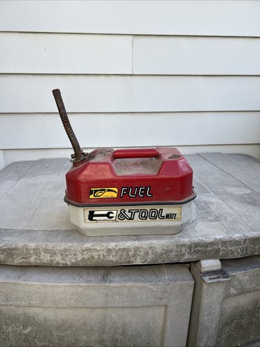 1984 Vintage Blitz USMC FUEL And TOOL MATE 1 Gallon Gas Can TOOL BOX ...