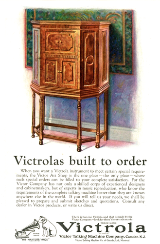 1924 Original Victor Victrola Ad. Custom Cabinets Available From Victor ...