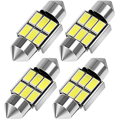 31mm LED Bulbs 6000K Pure Bright Interior Car Lights Error Free 31MM ...