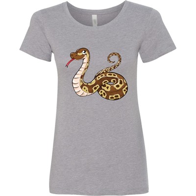 Inktastic Cute And Cuddly Ball Python Snake Women's T-Shirt Pets ...