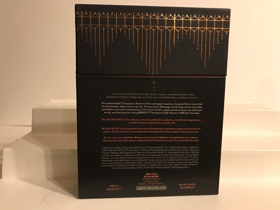 BEBOE THERAPIES 5 HIGH POTENCY SHEET MASKS NEW SEALED BOX | eBay
