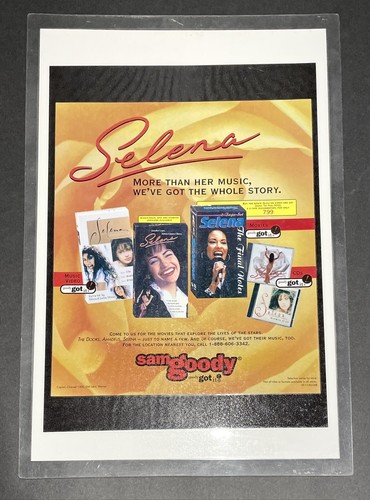 Selena Quintanilla RARE Sam Goody Promo Poster | eBay