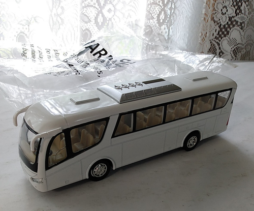 Coach Bus Diecast Model Kinsmart 1/68 Scale 7 inch White/BLANK #7101 ...