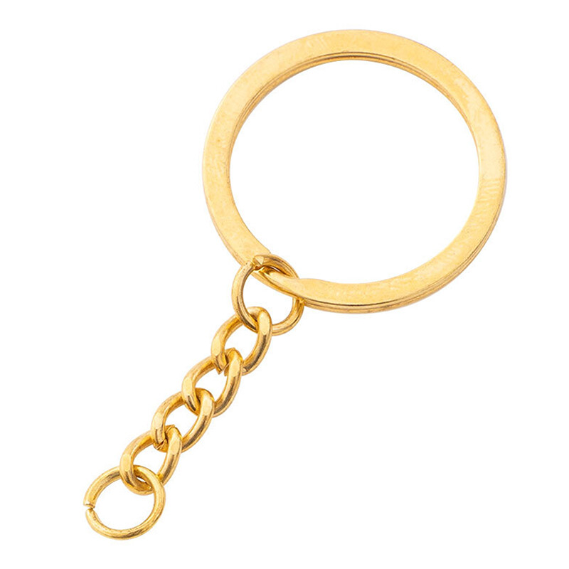 20pcs Key Ring Key Chain Round Split Keyfob Keyrings With Jump Ring For ...