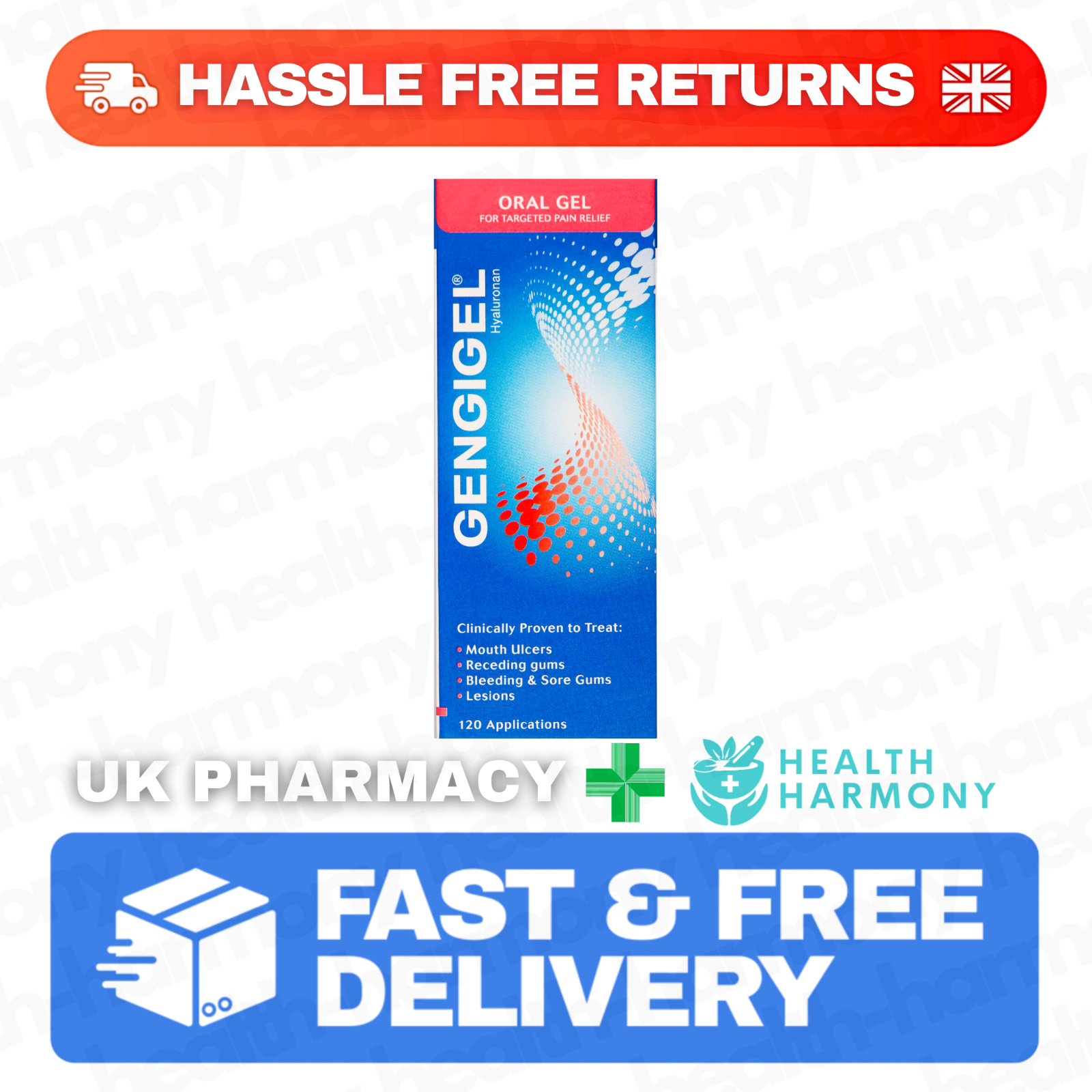 2x Gengigel Oral Gel 20 ml - Pack of 2 - Treat Mouth Ulcers, Receding ...