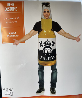 NEW Beer Bottle Halloween Costume Adult Standard Fits up to Size 42 | eBay