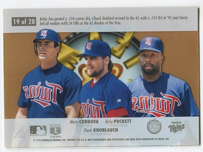 1996 Select Team Nucleus Kirby Puckett Chuck Knoblauch Marty Cordova ...
