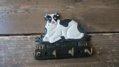 Vintage Cast Iron COW Farm Key Rack 4.25" | eBay