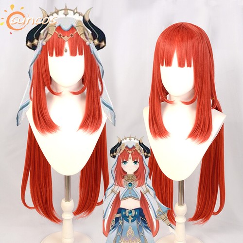 Full Wig Fashion Periwig Genshin Impact Nilou Hair Hairpiece Cosplay ...