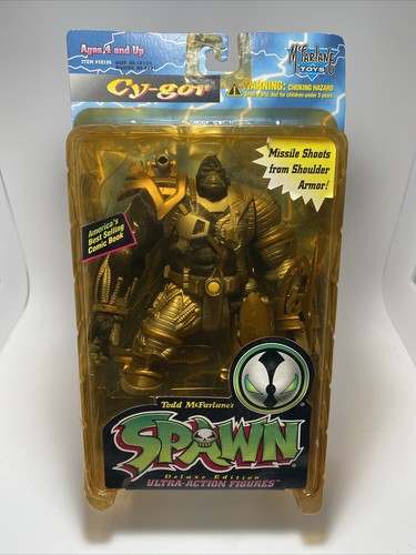 Cy-Gor - Spawn Series 4 Black/Gold New figure/POOR PACKAGE! SEE PIX ...