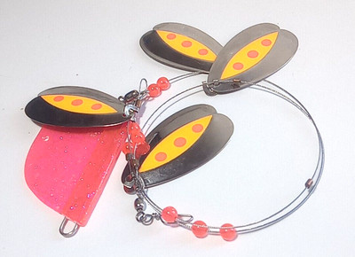 Vintage Les Davis Bolo No. 3 4-Blade Flex-i-troll lure Nickel Yellow | eBay