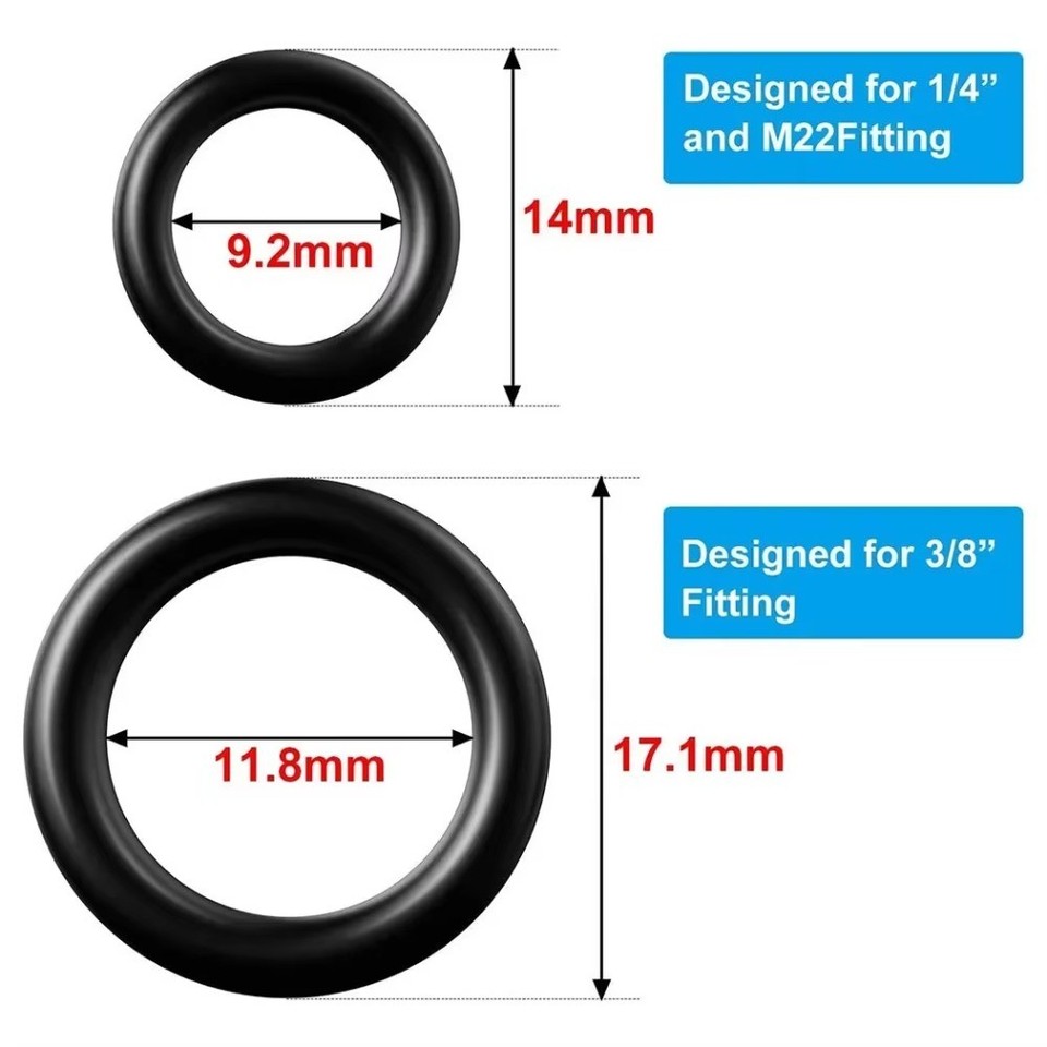 40Pcs/Set Rubber Washer Cleaner O-Ring Rubber Gasket for Pressure ...