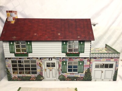 VINTAGE MARX 1950's, WALT DISNEY MANSION TOY DOLL HOUSE TIN METAL ...