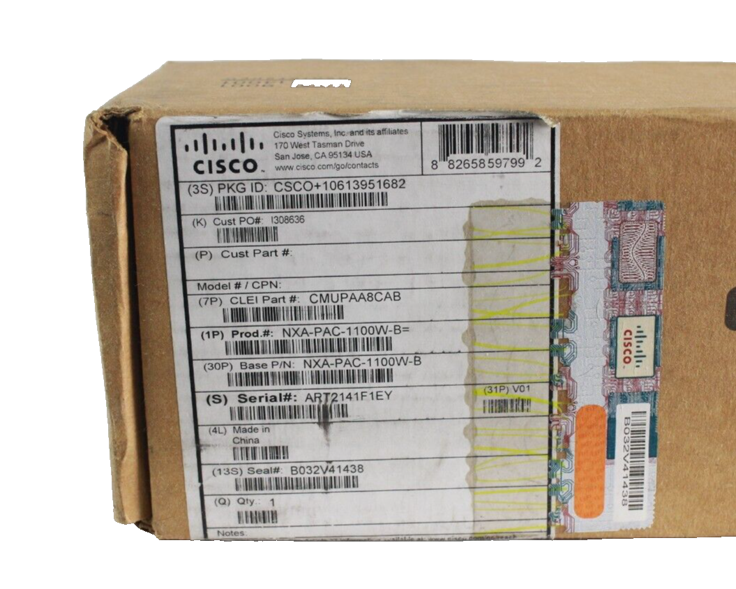 NEW Open Box Cisco Nexus NXA-PAC-1100W-B 1100 Watt Switch Power Supply ...