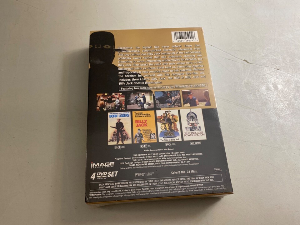 THE COMPLETE BILLY JACK COLLECTION (DVD, 4-DISC BOX SET) TOM LAUGHLIN ...