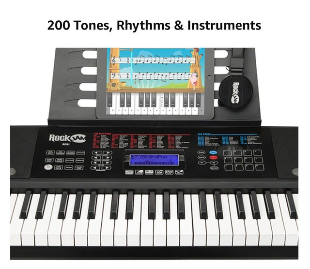 RockJam RJ761 61 Keys Electronic Interactive Teaching Piano Keyboard ...