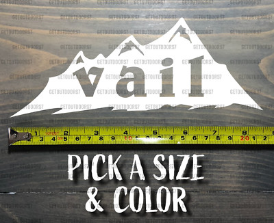 Vail Sticker Decal Colorado Ski Mountain Snowboard Hiking Biking Lions ...