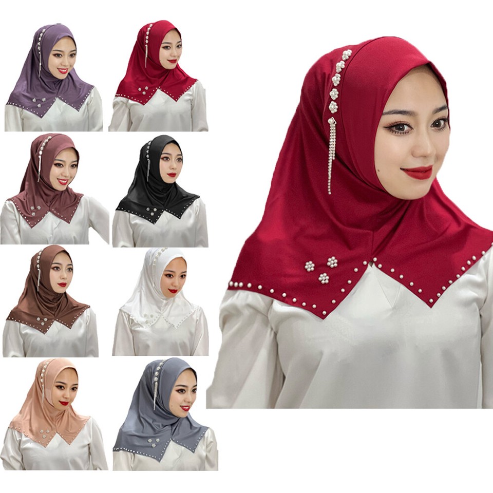 Muslim Hijab One Piece Amira Scarf Turban Women Shawls Wrap Headscarf ...