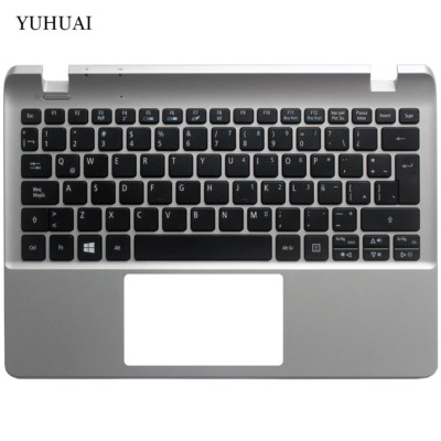 New Acer Aspire E3-111 V3-111 Silver Latin Case Palmrest & Keyboard NK ...