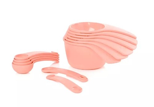 Tupperware Measuring Mates Cups & Spoons Set Rose Brand New. Free ...