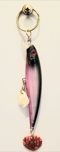 Purple Black Diving Fishing Lure Key Ring Rose / Heart Ornament L-20 | eBay