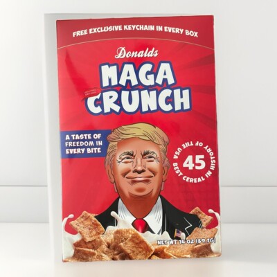 Trump MAGA Crunch Cereal Includes Exclusive Keychain | eBay