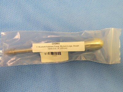 V. Mueller CH2802 8" Patterson Trocar Medium Sheath 10mm O.D ...