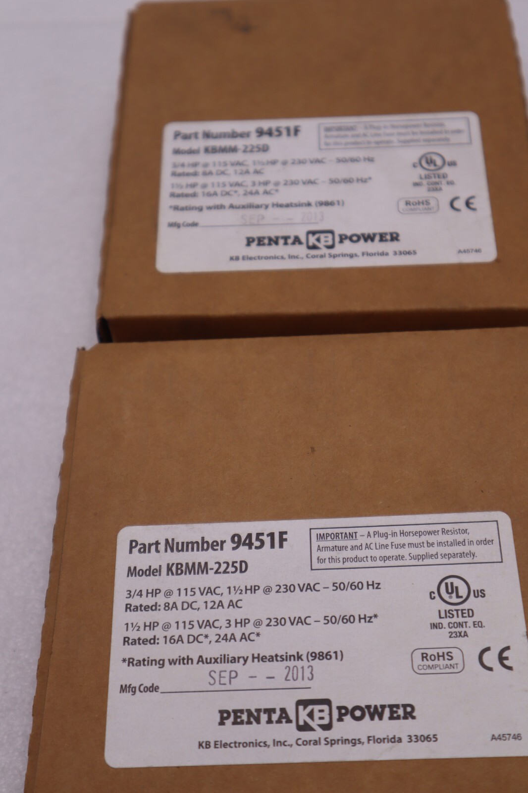 PENTA KB POWER ELECTRONICS KBMM-225D SPEED CONTROL 2 AVAILABLE STOCK #K ...