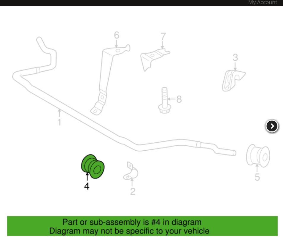 Mercedes-Benz 1243235785 Genuine OEM Stabilizer Bar Bushing for sale ...